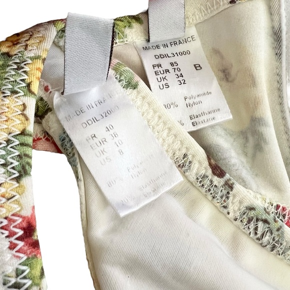 Dior | Swim | Auth Vtg Christian Dior Floral Rose Garden Butterfly ...